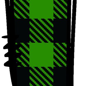 Green Plaid Print Alphabet Doodle Font Letters Buffalo Plaid Print ...