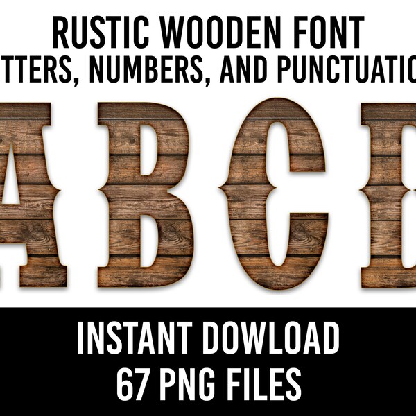 Rustic Wood Letters - Etsy