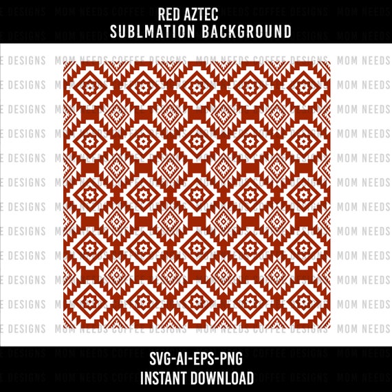 Red Tribal Print Background