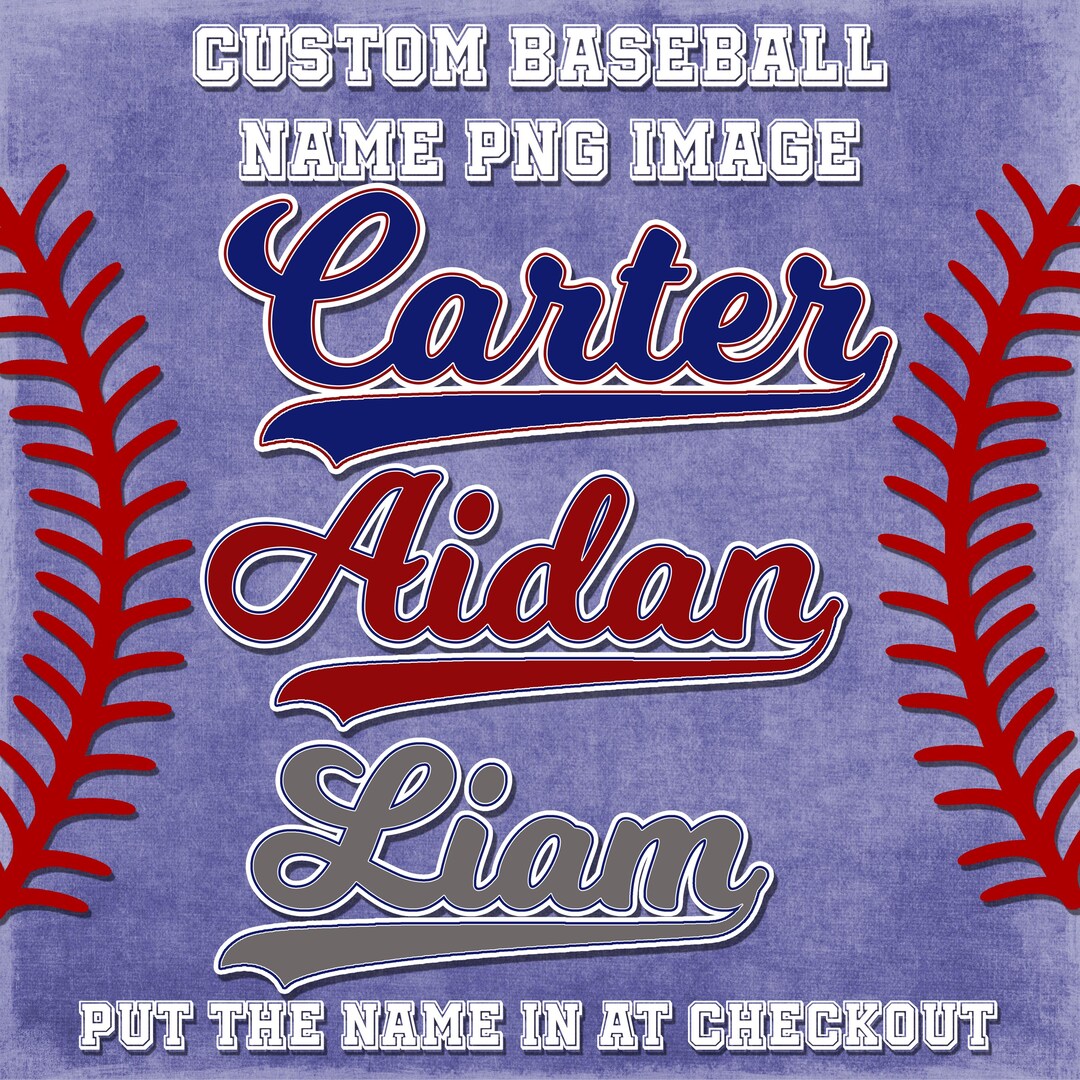 Custom Baseball Name PNG, Custom Team Image, Baseball PNG, Game Day ...