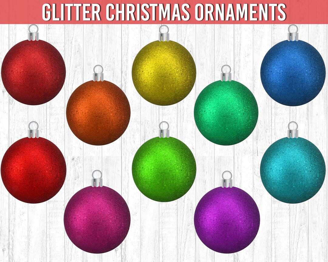 Christmas Ornaments PNG Glitter Rainbow, Ornament Clipart, Ornaments ...