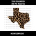Texas PNG Leopard Print Outline Texas Sublimation Home Cheetah PNG ...
