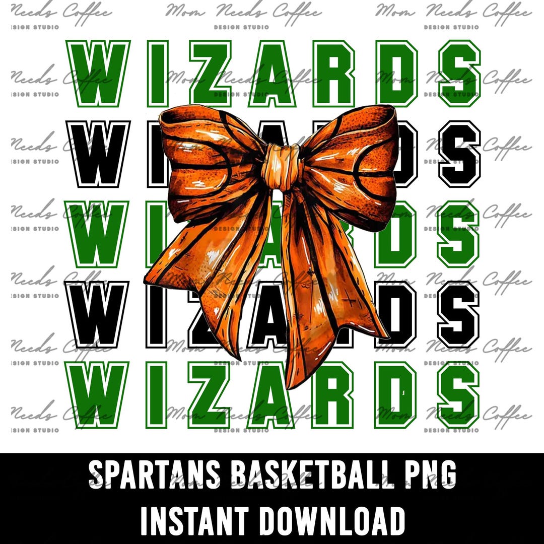 Wizards Team Sublimation Design, Basketball Team, School Spirit ...