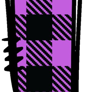 Purple Plaid Print Alphabet Doodle Font Letters Buffalo Plaid Print ...