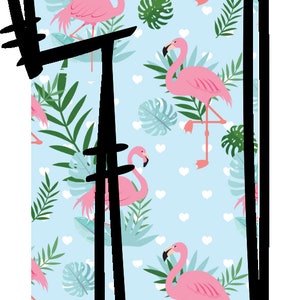 Flamingo Alphabet Doodle Font Letters Tropical Numbers PNG Font ...