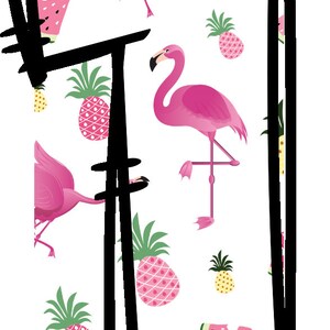 Flamingo Alphabet Doodle Font Letters Tropical Numbers PNG Font ...