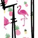 Flamingo Alphabet Doodle Font Letters Tropical Numbers PNG - Etsy