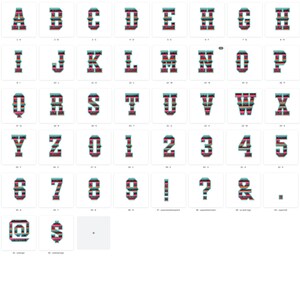 Serape Alphabet, PNG, Western Font, Cowboy Letters, Numbers, Mexican ...