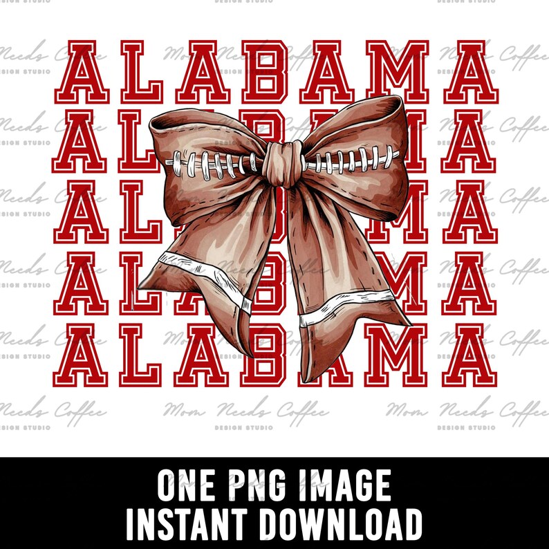 Alabama PNG, Alabama and Bows Png, Alabama, Gameday Sublimation, Team ...