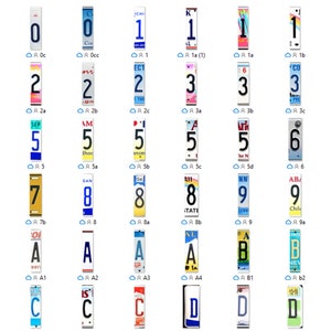 License Plate Alphabet, 101 Letters, License Plate Numbers, PNG, JPG ...