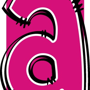 Pink Doodle Alphabet, PNG Bulletin Board Letters, Classroom Decor ...