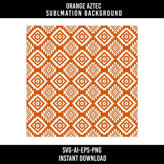 Orange Aztec Pattern Background