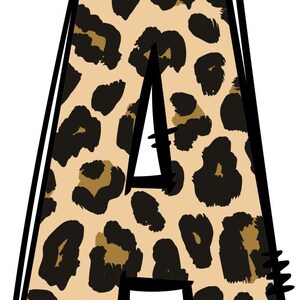 Leopard Print Alphabet Doodle Font, PNG, Animal Print Letters, Numbers ...