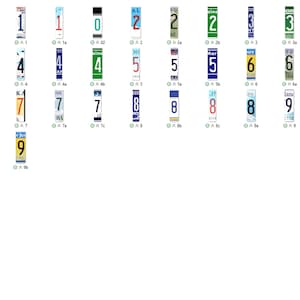 License Plate Alphabet Letters License Plate Numbers PNG Font License ...