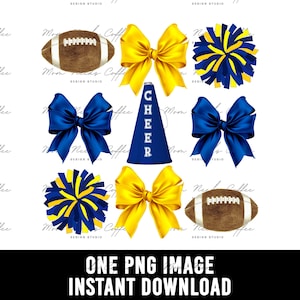 Cheer Football Coquette Bows PNG, Gameday Sublimation, Cut and Print ...