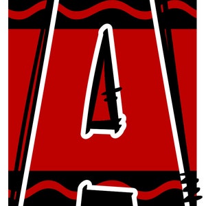 Red Crayon Alphabet Doodle Font Letters Crayons Numbers PNG Crayon ...