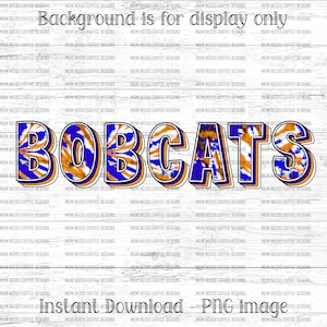 Bobcats PNG Transfer Mascot Digital Download PNG Tie-dye Orange and ...