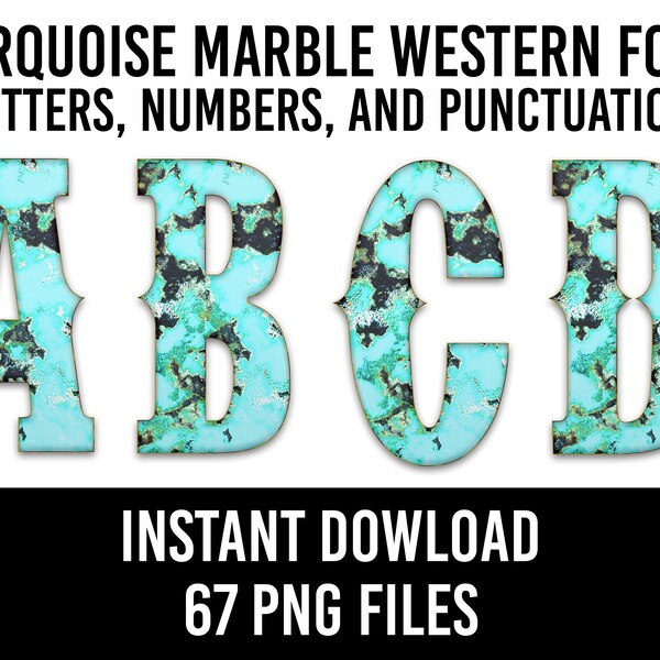 Turquoise Letters - Etsy