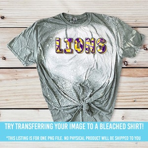 Lions PNG Transfer Mascot Digital Download PNG Tie-dyeblue - Etsy