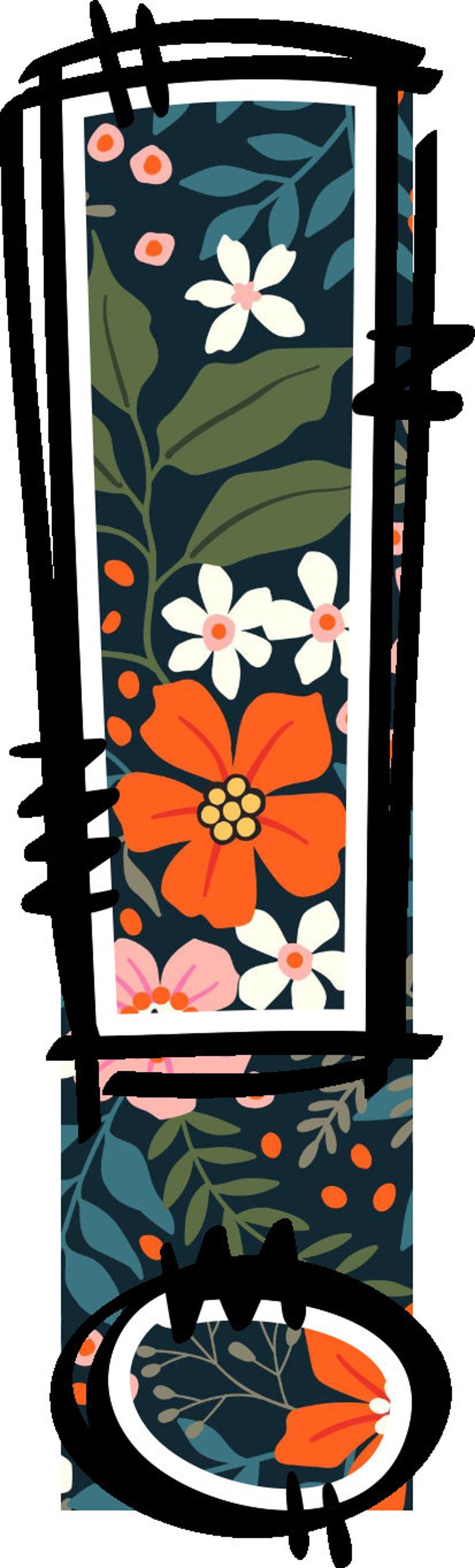 Retro Flower Alphabet Doodle Font Letters Floral Numbers PNG - Etsy