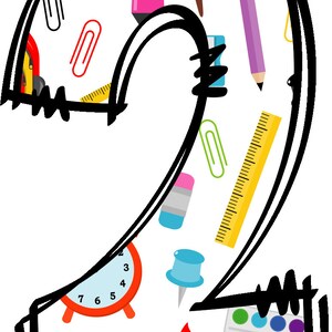 Back to School Font, Teacher Doodle Letters, Back to School, Pencil ...