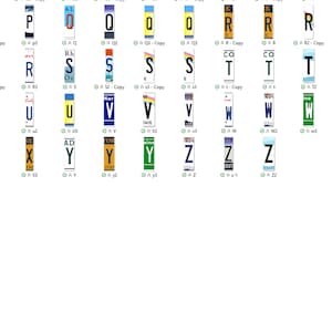License Plate Alphabet Letters License Plate Numbers PNG Font License ...