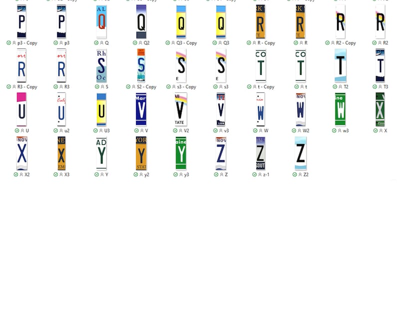 License Plate Alphabet Letters License Plate Numbers PNG Font - Etsy