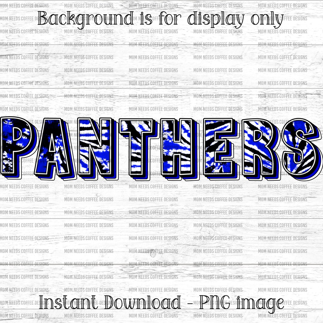 Panthers PNG Transfer, Mascot Sublimation, Digital Download PNG, Tie ...