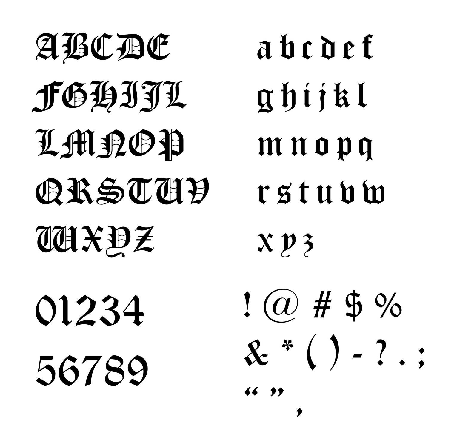 Antique Christmas Alphabet Olde Time Doodle Font Letters Medieval ...