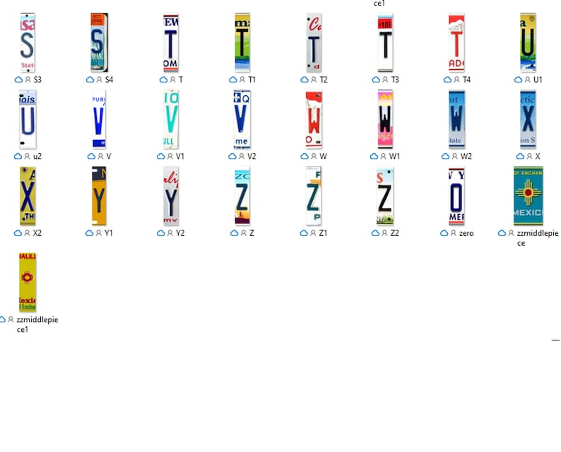 License Plate Alphabet 101 Letters License Plate Numbers PNG - Etsy