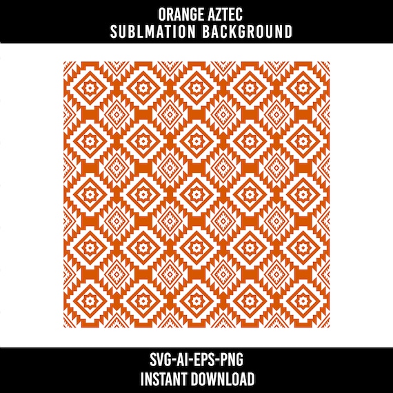 Orange Aztec Pattern Background
