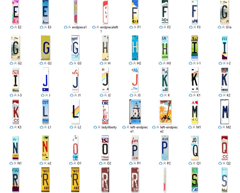 License Plate Alphabet 101 Letters License Plate Numbers PNG - Etsy