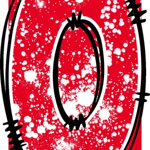 Red and Black Alphabet, Doodle Font, Letters, Sports Alpha, Team Name ...