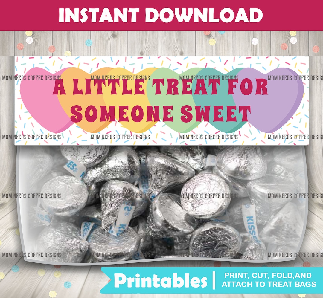 Valentine Treat Bag Toppers Printable Valentine Toppers Treat Bag Tags ...