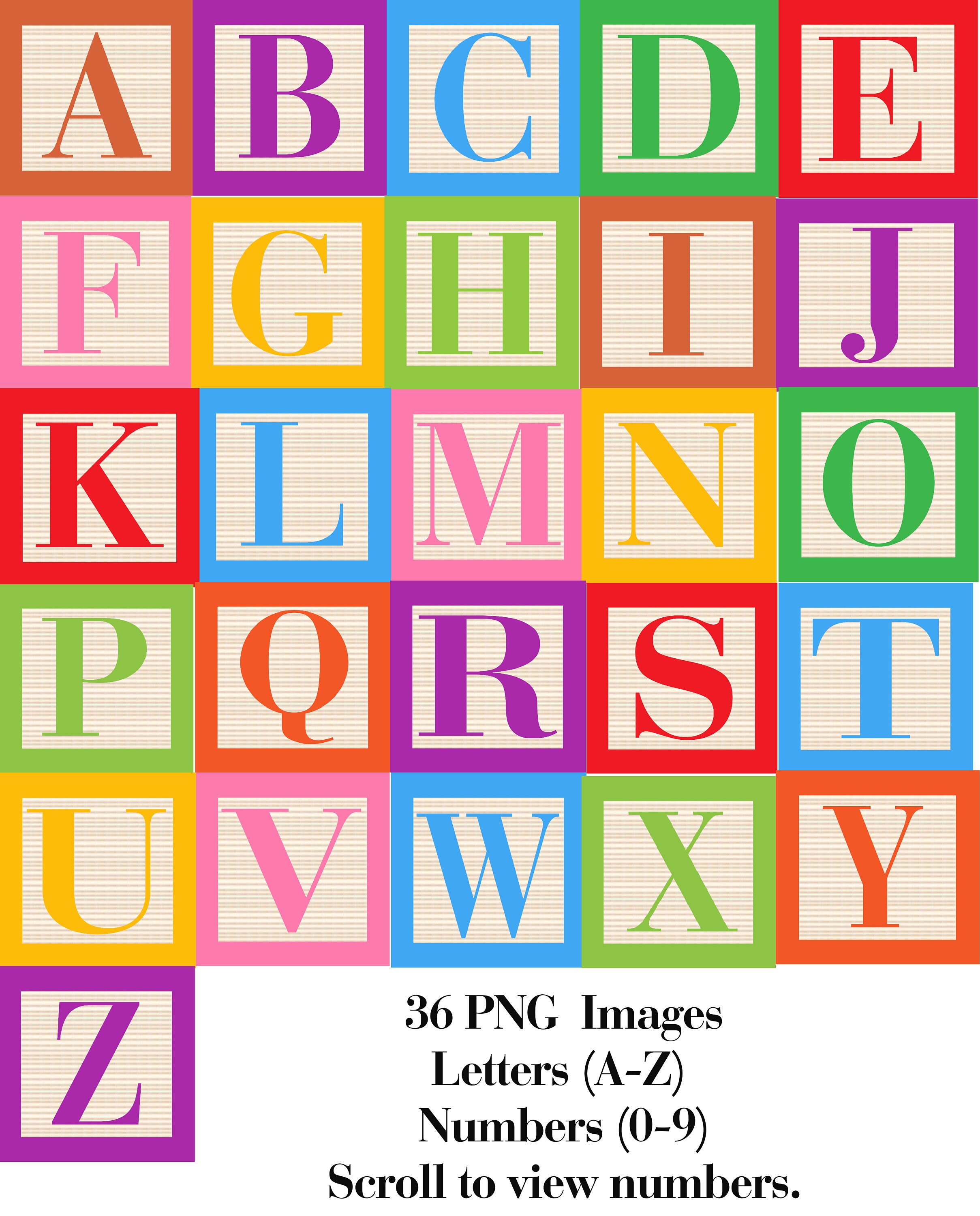 Building Blocks Clipart Alphabet B1ocks Clipart 26 Letters | Etsy