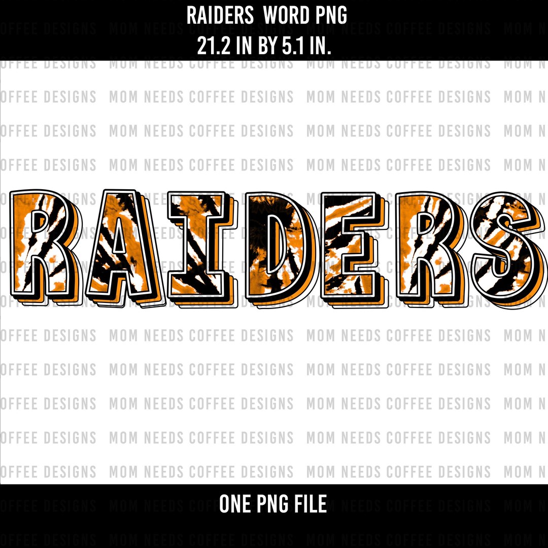 Raiders PNG Transfer Mascot Digital Download PNG Tie-dye - Etsy