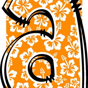 Hawaiian Alphabet Tropical Doodle Font Letters Summer Numbers PNG Font ...