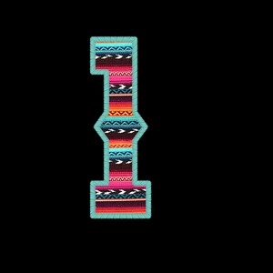 Serape Alphabet, PNG, Western Font, Cowboy Letters, Numbers, Mexican ...