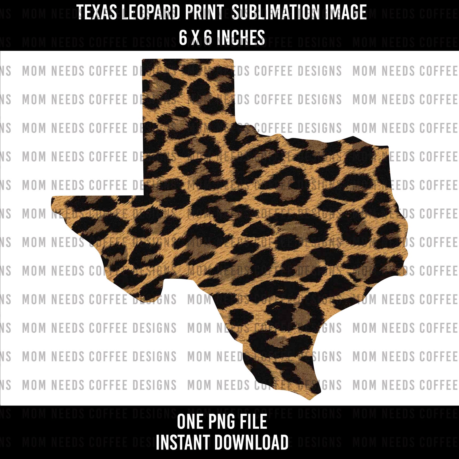 Texas PNG Leopard Print Outline Texas Sublimation Home Cheetah - Etsy