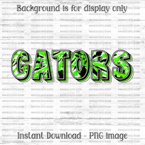 Gators PNG Transfer Mascot Digital Download PNG Tie-dye Green and Black ...