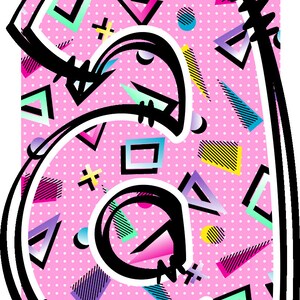 80s Alphabet Doodle Font 90s Letters Retro Numbers PNG Eighties Alpha ...