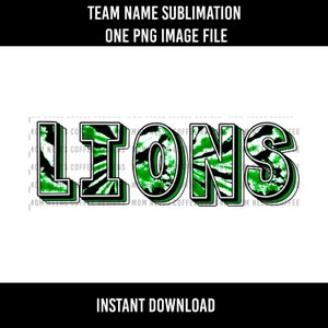 Lions PNG Transfer Mascot Digital Download PNG Tie-dyeblue - Etsy