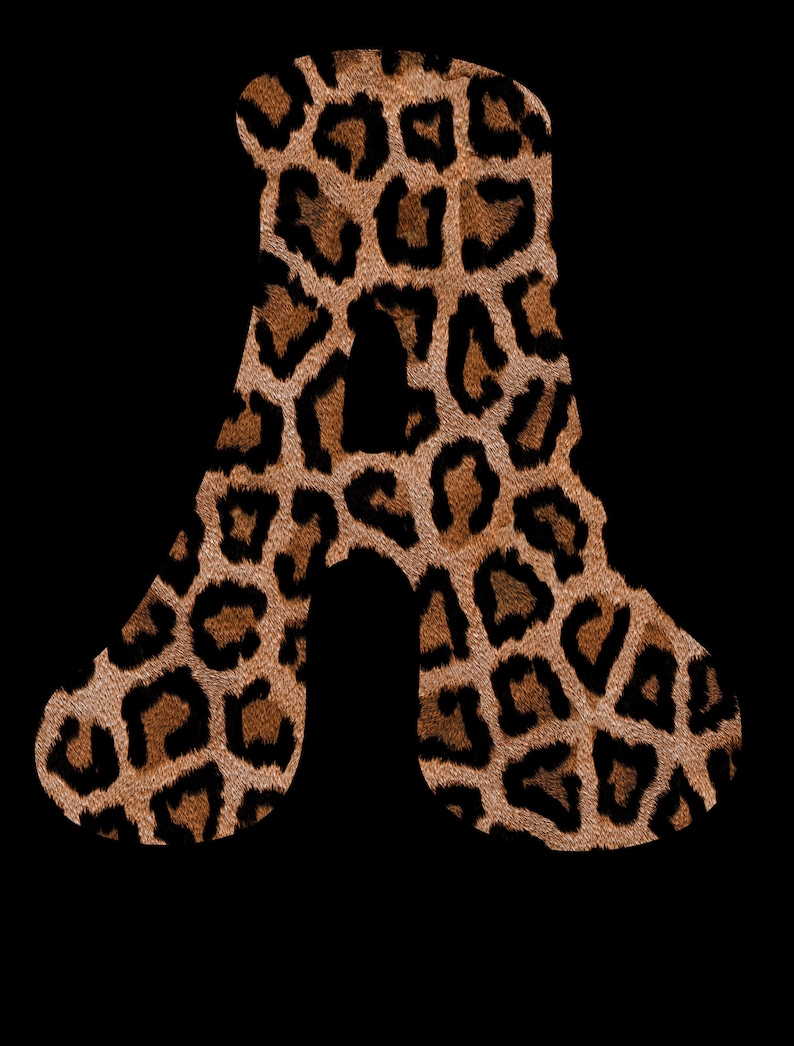 Leopard Print Alphabet Doodle Font Letters Leopard Print Numbers PNG ...