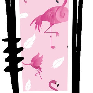 Flamingo Alphabet Doodle Font Letters Tropical Numbers PNG Font ...