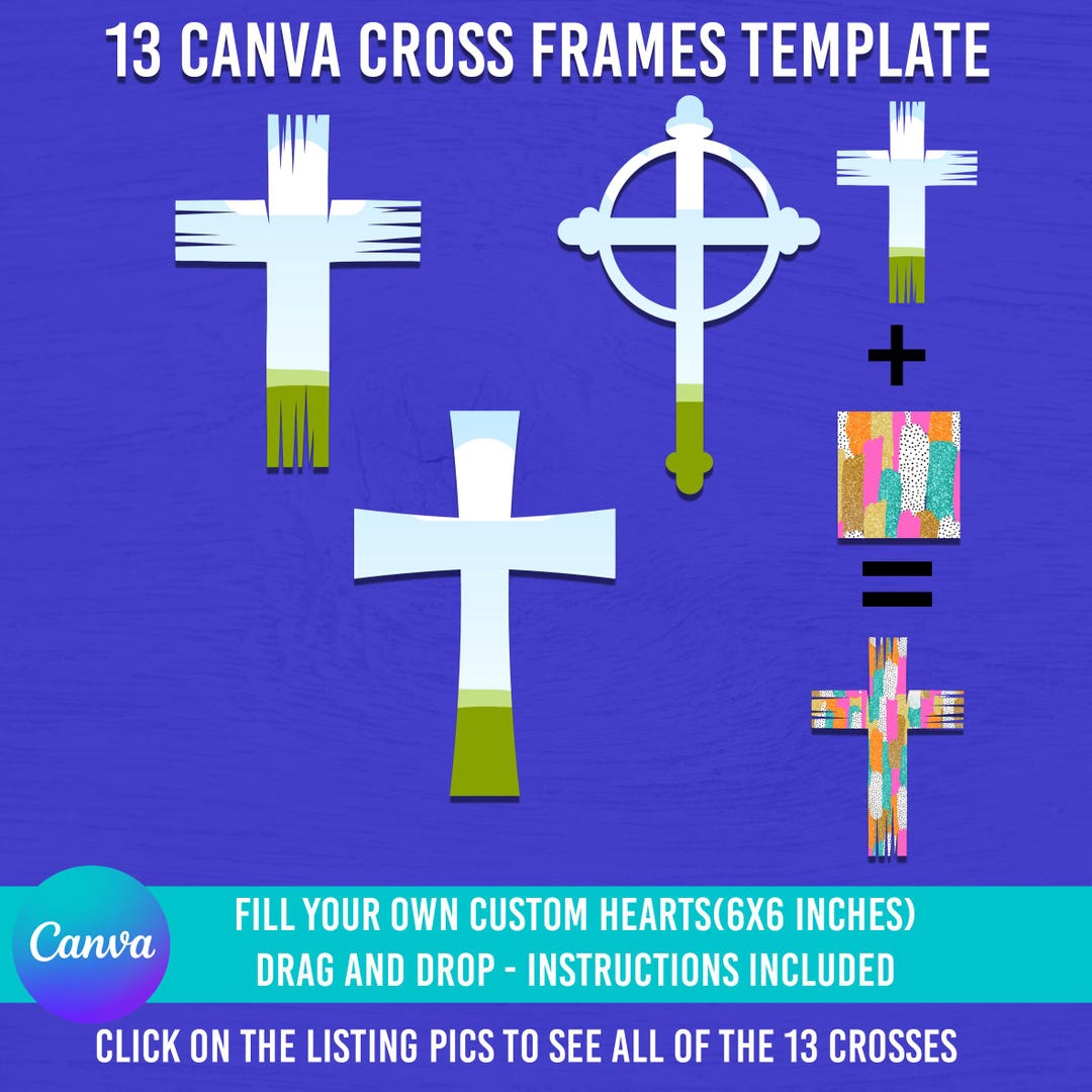 Cross Frames, Crosses Canva Frames, Custom States, Use Your Own ...