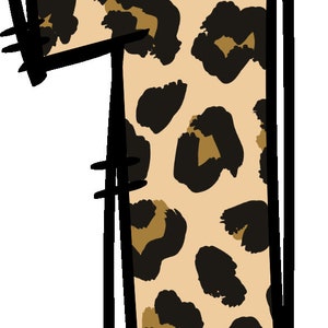 Leopard Print Alphabet Doodle Font, PNG, Animal Print Letters, Numbers ...