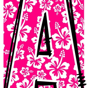 Hawaiian Alphabet Tropical Doodle Font Letters Summer Numbers PNG Font ...