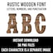 Wood Alphabet Wooden 36 Letters Wood Numbers PNG Font Wooden ...