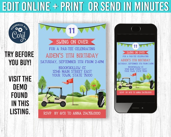 Mini Golf Invitation 5x7 Miniature Golf Birthday Invitation - Etsy