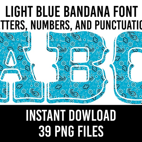Bandana Font - Etsy